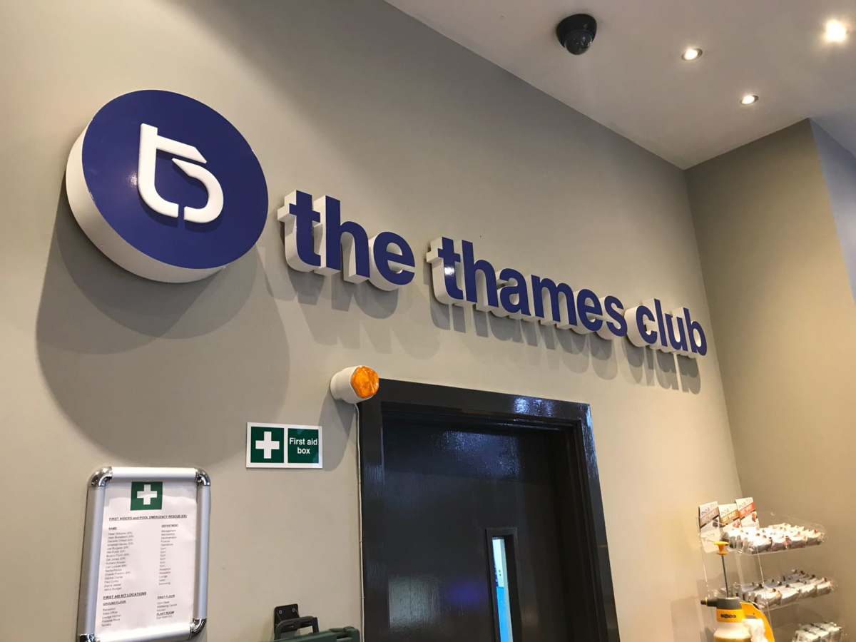 Reception Sign, The Thames Club - Sign Media